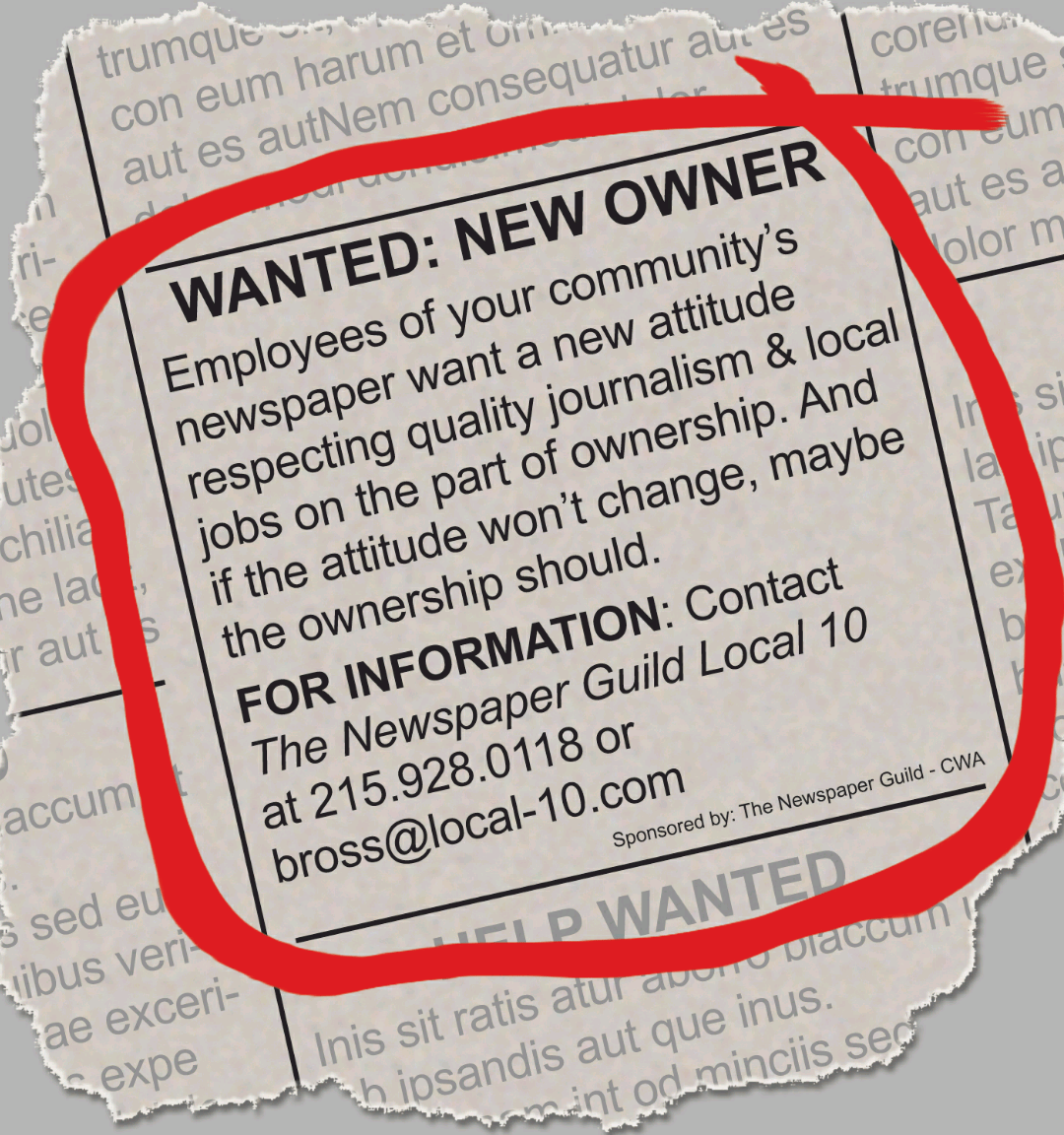 Wanted: New owners | The NewsGuild of Greater Philadelphia